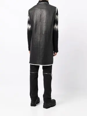 Rick Owens Contrasting Trim Leather Gillet