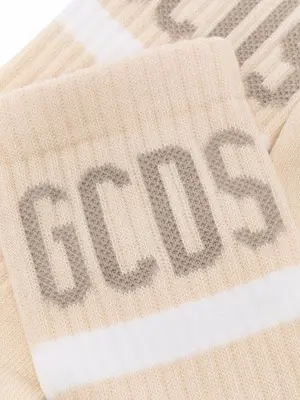 Gcds Intarsia Logo Ribbed Ankle Socks