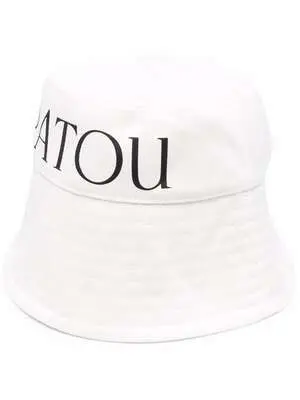PATOU Logo-print Bucket Hat - White