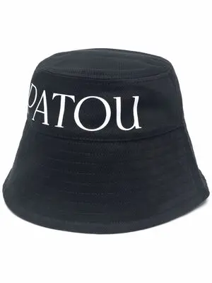 PATOU Logo-print Bucket Hat - Black