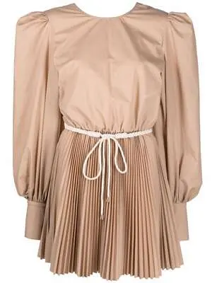 Federica Tosi Puff-shoulder Pleated Dress