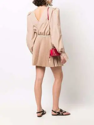 Federica Tosi Puff-shoulder Pleated Dress