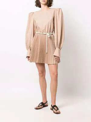 Federica Tosi Puff-shoulder Pleated Dress