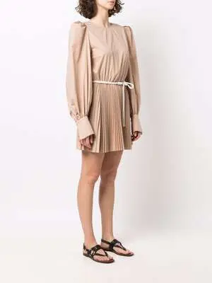 Federica Tosi Puff-shoulder Pleated Dress