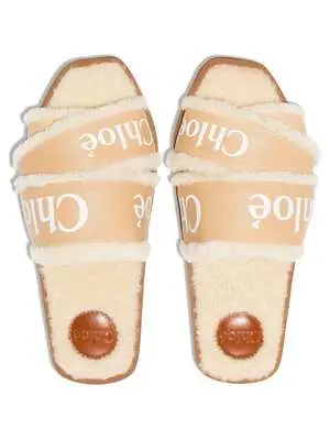 Chloé Woody Logo-tape Flat Sandals