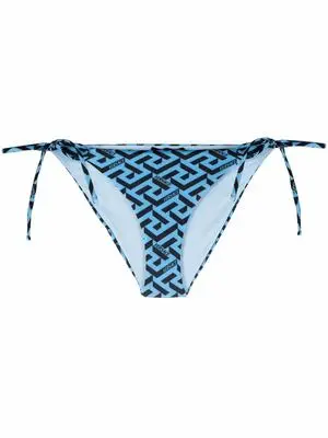 Versace Logo Bikini Bottom - Blue