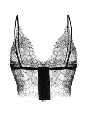 Dolce & Gabbana Lace-panel Spaghetti-strap Bralette