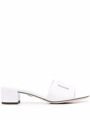 Dolce & Gabbana 40mm Dg-logo Mules - White