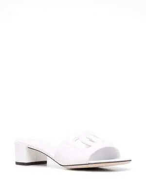 Dolce & Gabbana 40mm Dg-logo Mules - White