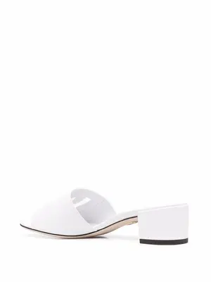 Dolce & Gabbana 40mm Dg-logo Mules - White