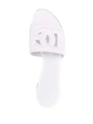 Dolce & Gabbana 40mm Dg-logo Mules - White