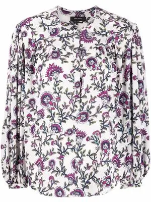 Isabel Marant Étoile Brunille Floral-print Blouse - White