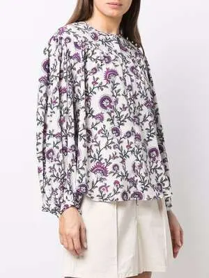 Isabel Marant Étoile Brunille Floral-print Blouse - White