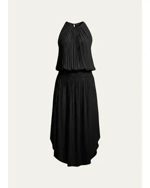 Ramy Brook Audrey Sleeveless Blouson Midi Dress - Black