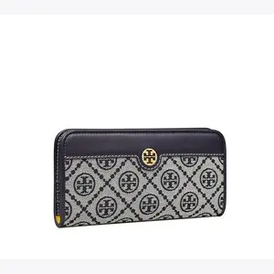 Tory Burch T Monogram Zip Slim Wallet