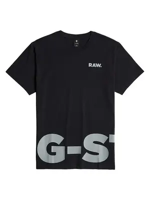 G-star Raw Men's Logo Cotton T-Shirt - Black  Black