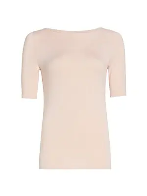 Majestic Filatures Soft-touch Boatneck Tee Chamallow