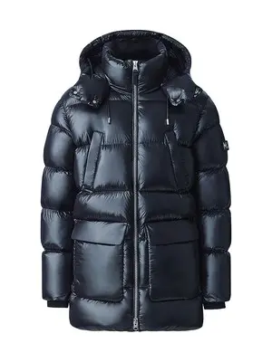 Mackage Men's Kendrick Zip-Up Puffer Coat - Moss  - Black