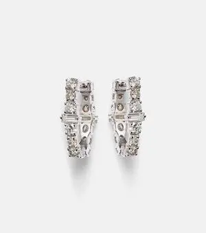 Ileana Makri Rivulet 18kt Gold Hoop Earrings - White