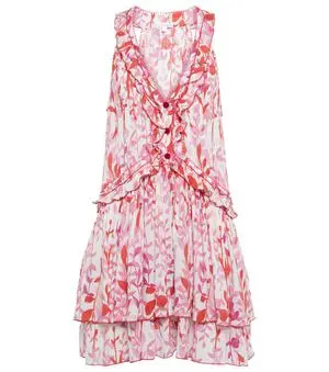 Poupette St Barth Mae Printed Mini Dress - Pink