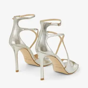 JIMMY CHOO Azia 95 Glitter Sandals - Silver