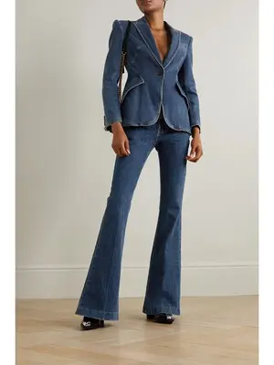 Alexander McQueen Denim Blazer - Blue
