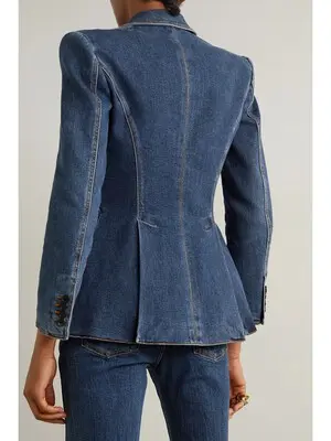 Alexander McQueen Denim Blazer - Blue