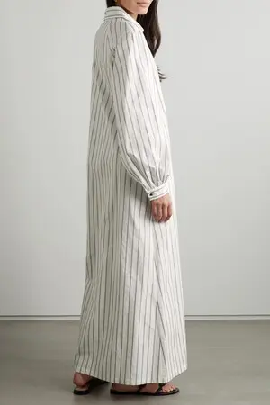 Zeus+dione Aiolos Striped Cotton-poplin Kaftan