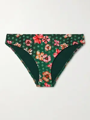 Ulla Johnson Dani Printed Bikini Briefs - Green