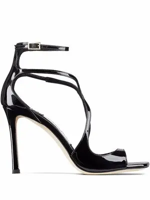 JIMMY CHOO Azia 95 Patent Leather Sandals