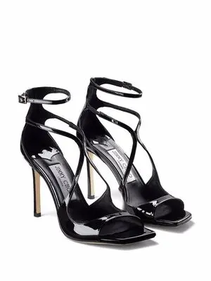 JIMMY CHOO Azia 95 Patent Leather Sandals