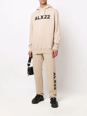 1017 Alyx 9sm Logo Print Hoodie - Neutrals
