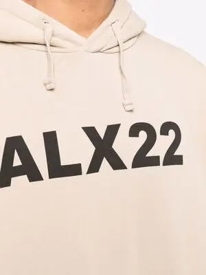 1017 Alyx 9sm Logo Print Hoodie - Neutrals