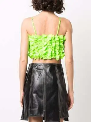 MSGM Cropped Ruffled Top