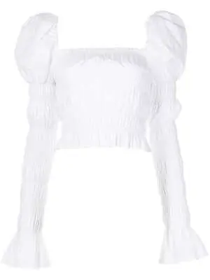 Caroline Constas Deiah Smocked Top