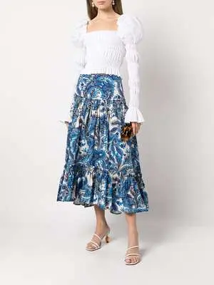 Caroline Constas Deiah Smocked Top
