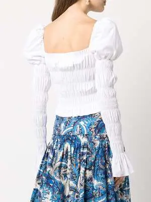 Caroline Constas Deiah Smocked Top