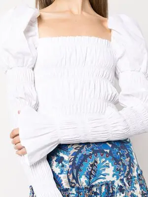 Caroline Constas Deiah Smocked Top