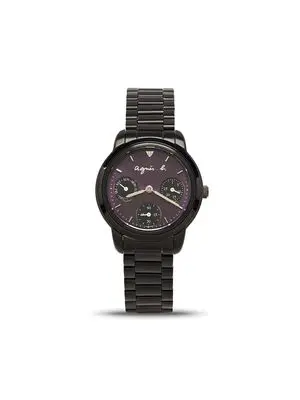 専用agnès b. クロノグラフ ブラック AgnèS B. Chronograph Solar 40mm In Black - 5% Off | Editorialist