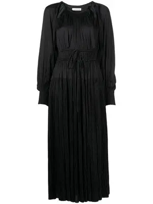 Ulla Johnson Bow-detail Long-sleeve Dress Black