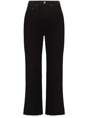 TOTEME Cropped Straight-leg Jeans - Black
