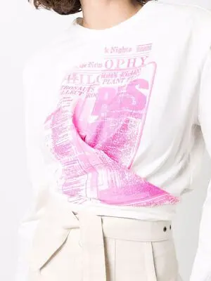 Philosophy Di Lorenzo Serafini Cotton News Print Wrap T-shirt