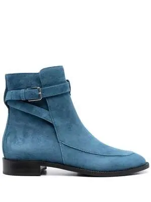 SCAROSSO Kelly Suede Boots - Blue