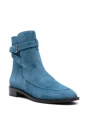 SCAROSSO Kelly Suede Boots - Blue