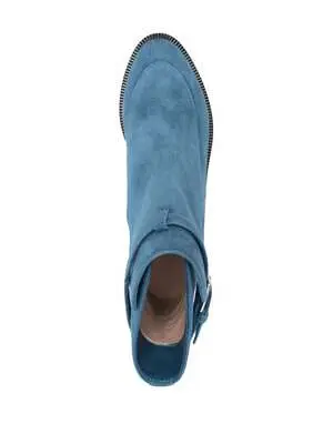 SCAROSSO Kelly Suede Boots - Blue