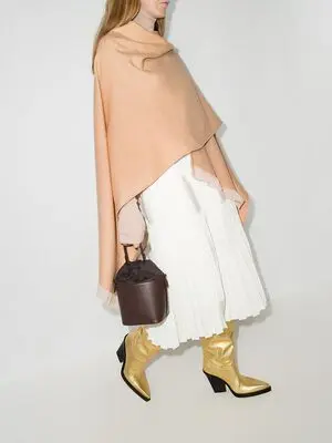 Fendi Fringed Logo Poncho
