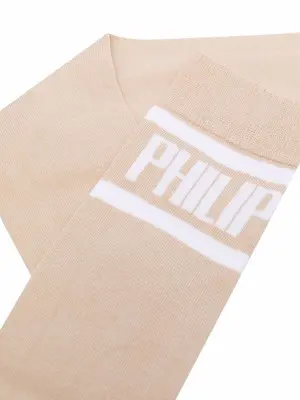 Philipp Plein Logo-print Socks - Neutrals