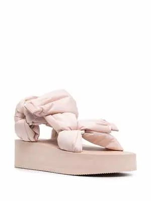 Red Valentino Puffy Strap Flatform Sandals