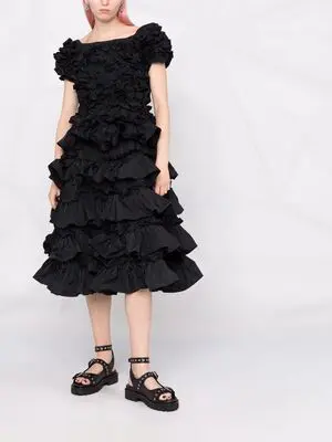 Red Valentino Ruffled Flared Dress