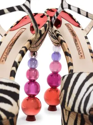 SOPHIA WEBSTER Natalia Tiger Print 140mm Platform Sandals